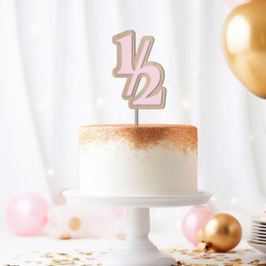 Half Year Cake Topper, Half Birthday Cake Topper, 6 Month Birthday, 6 ...