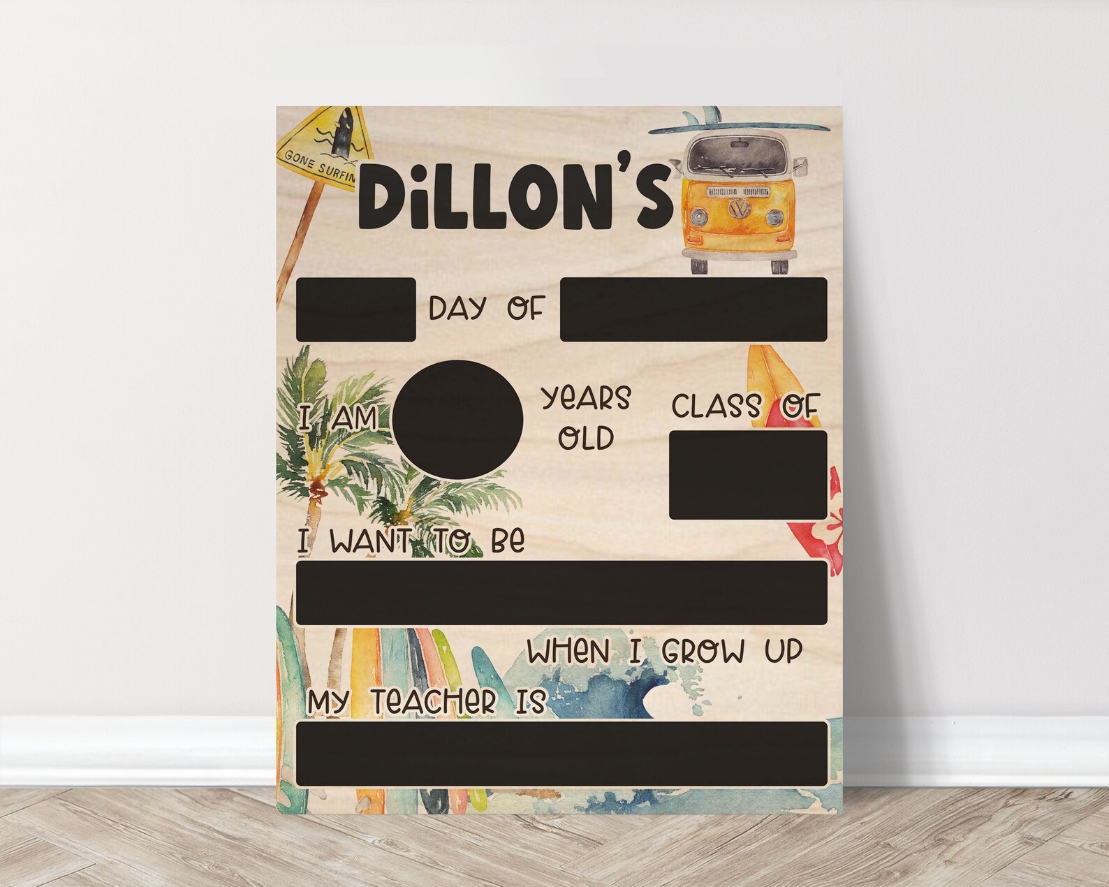First Day of School Board Sign Reusable 1st Day Chalk Sign Back to ...