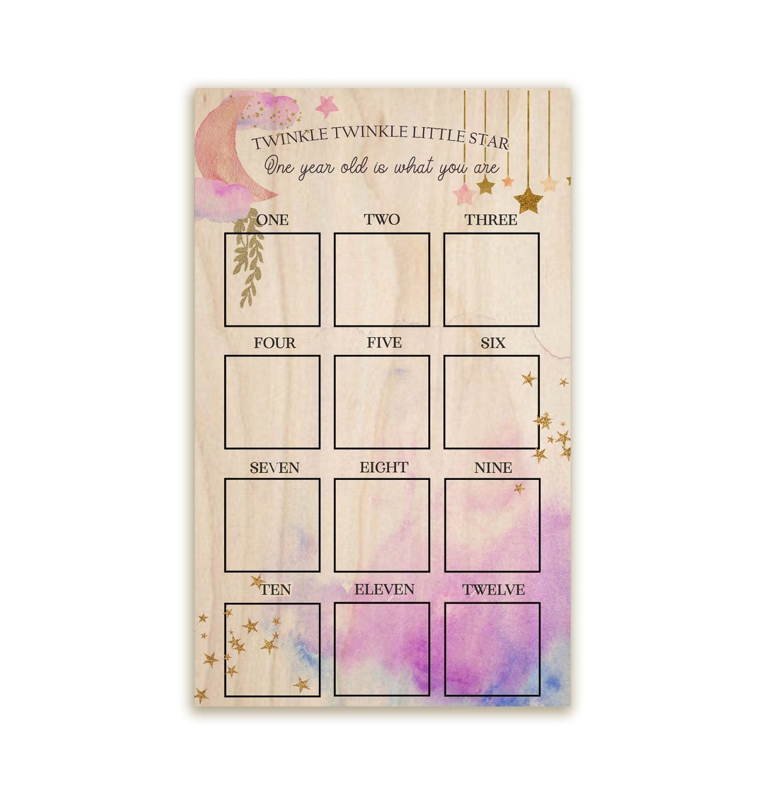 One Year of Baby, First Year Board, 1st Birthday Picture Board, First ...