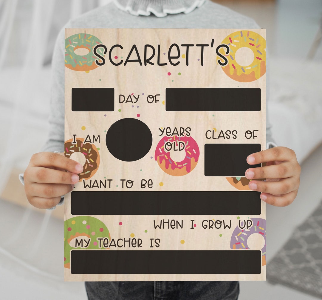 First Day of School Sign Reusable 1st Day Chalk Sign Back to School ...