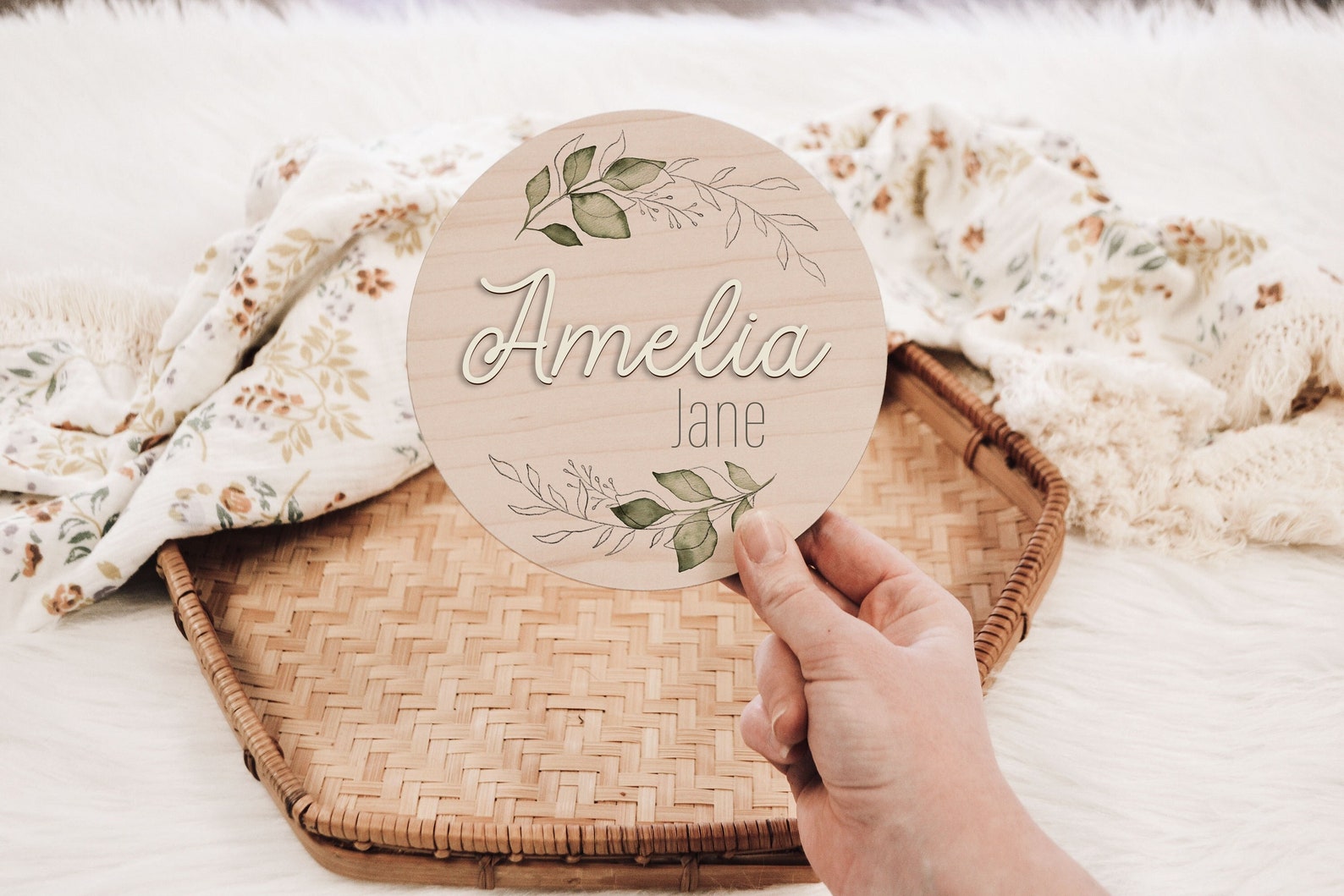 Baby Announcement Sign With 3D Name, Wood Sign Name Reveal, Wooden ...