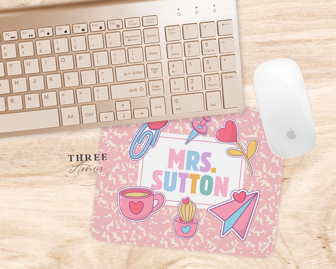 Personalized Teacher Mouse Pad, Composition Book, Teacher Appreciation ...