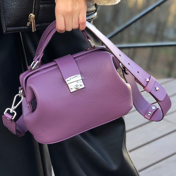 Purple Handbag - Etsy