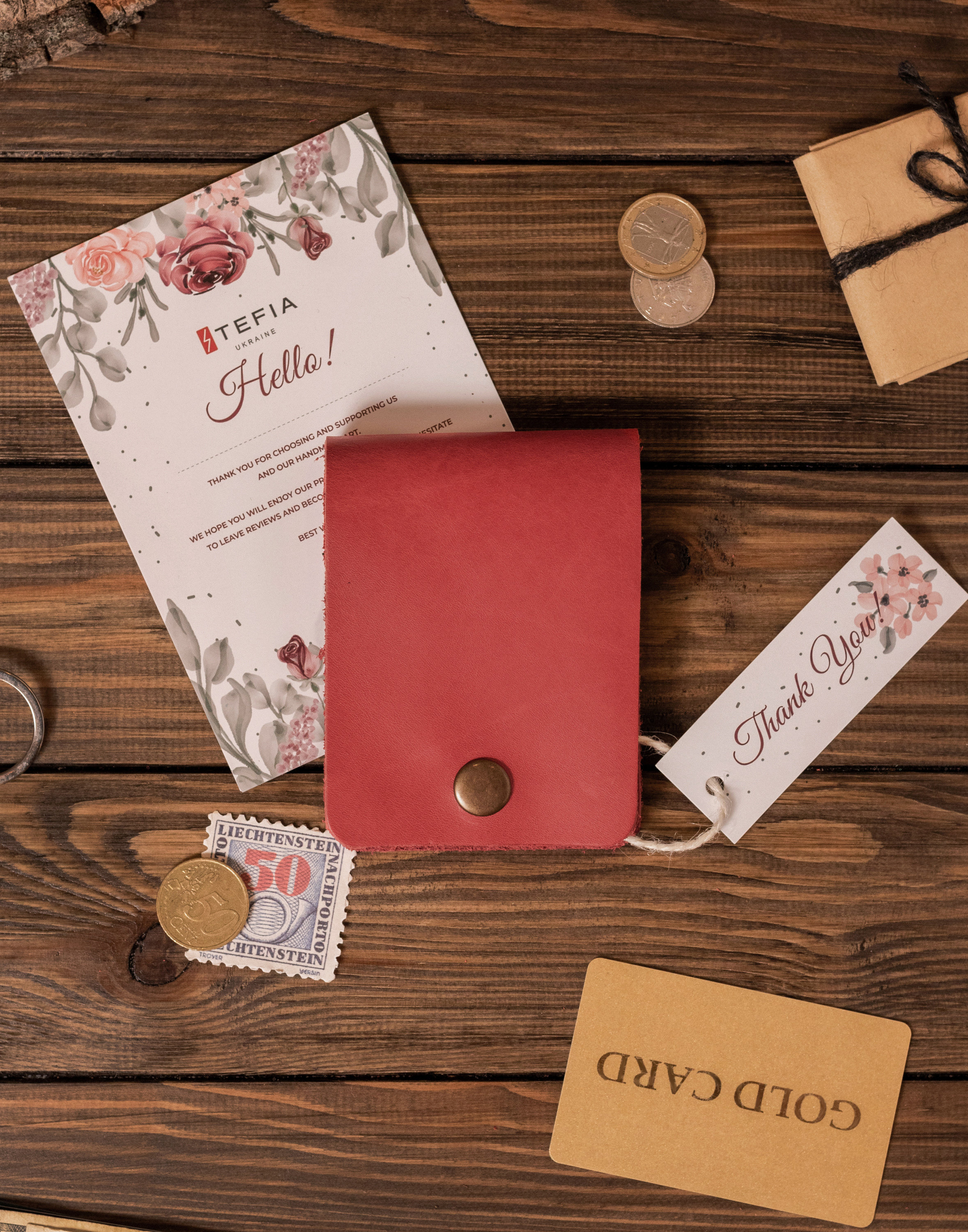 Leather Mini Wallet Monogrammed Personalized Wallet Engraved | Etsy