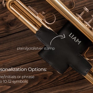 Personalized Leather Trumpet Valve Protector, Trumpet Valve Guard, Best ...