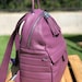 Purple Leather Backpack, Soft Leather Rucksack, Small Travel Bag ...