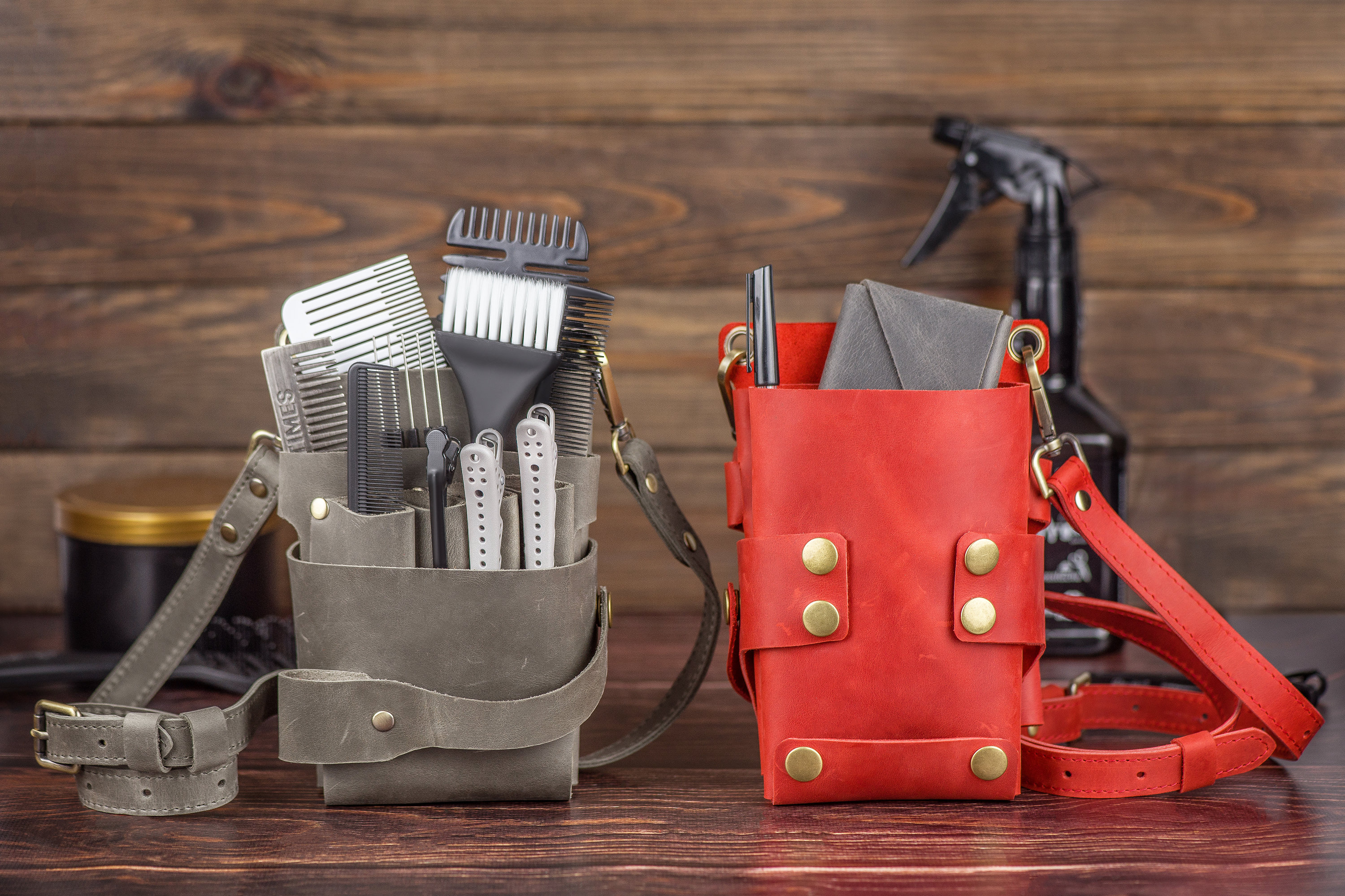 Custom Leather Barber Tool Bag: Hair Stylist Belt Pouch Organizer - Etsy