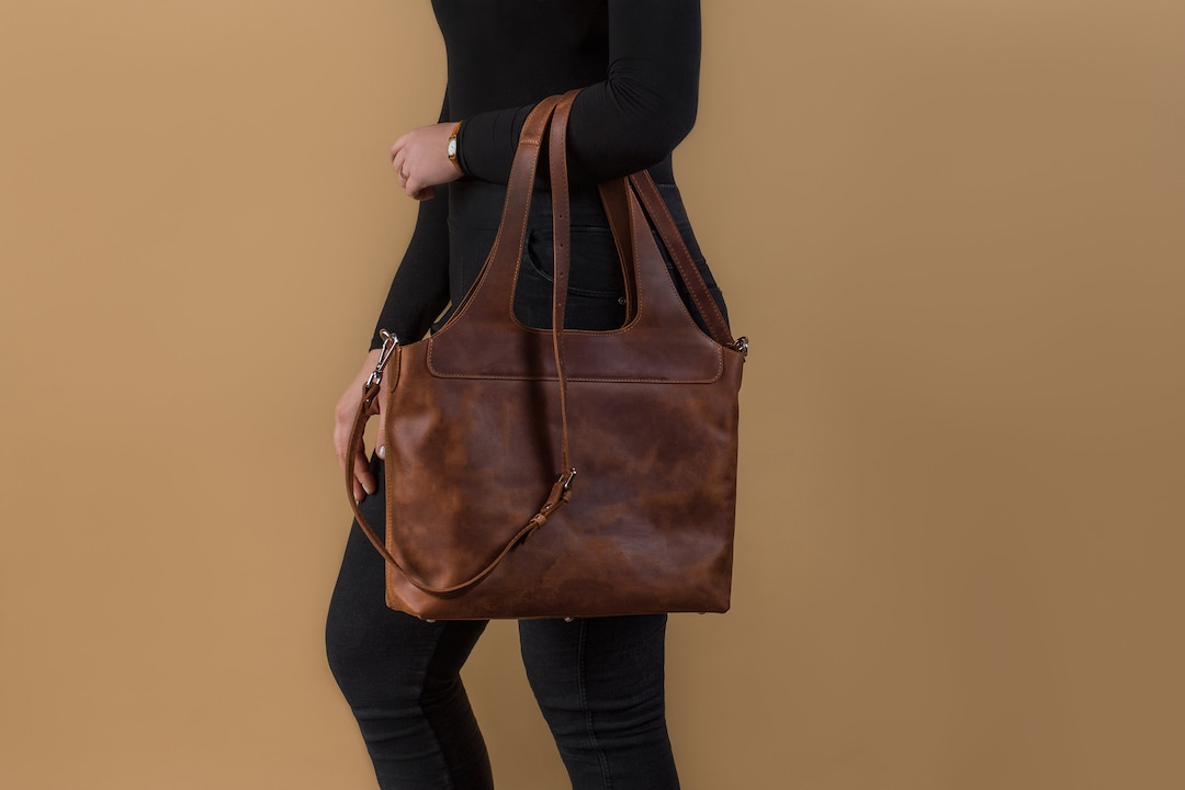 Brown Tote Bag, Soft Leather Brown Leather Women's Handbag, Shoulder ...