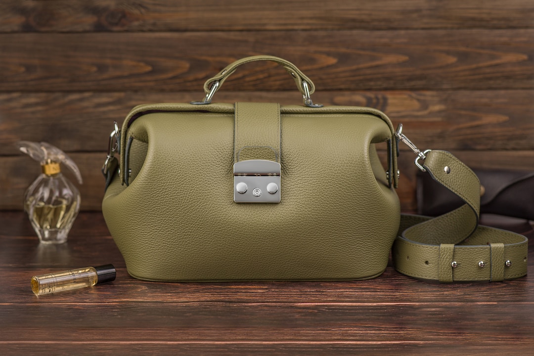 Leather Purse Bag, Doctor Style Bag, Women's Crossbody Bag, Leather ...