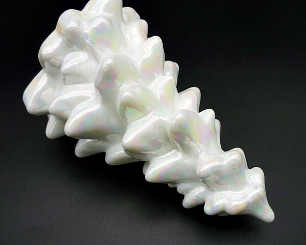 Vintage Mosser Glass Iridescent Milk Glass Christmas Tree 5.75, Vintage ...