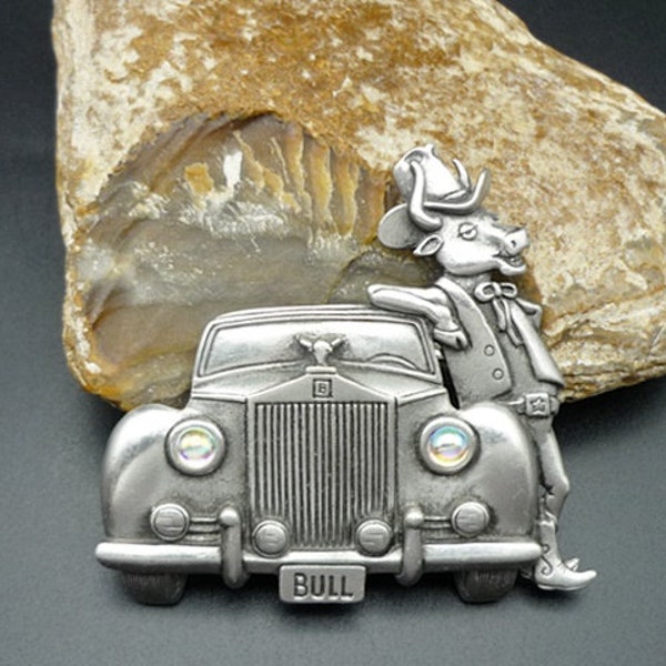Bull Brooch - Etsy
