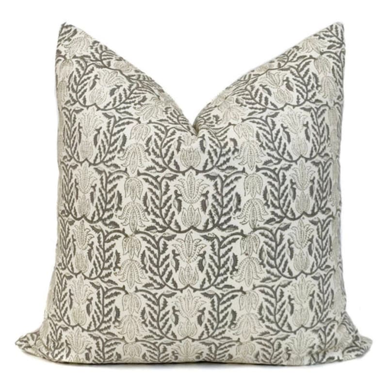 White Grey Pillow - Etsy