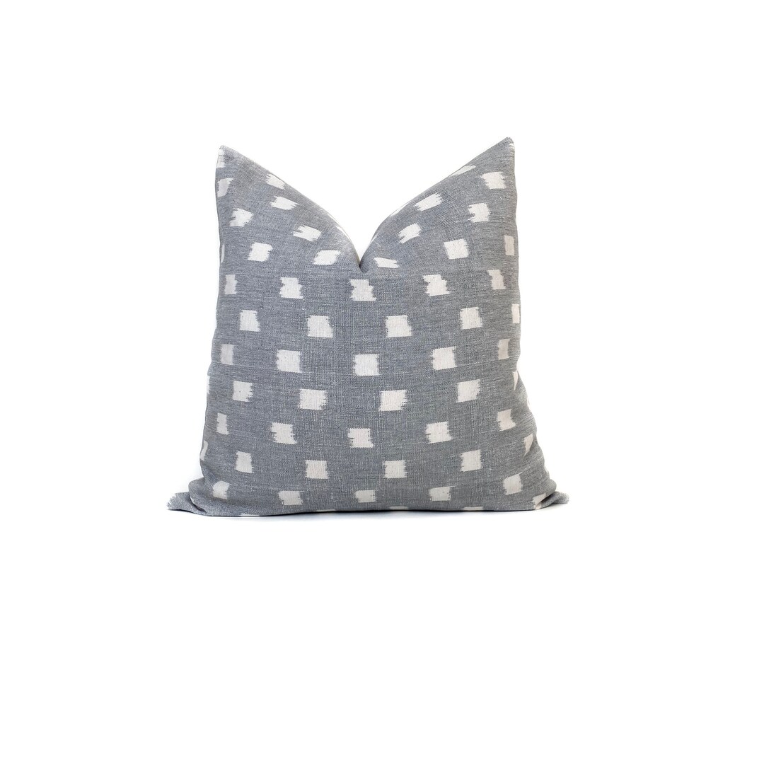 Grey and White Ikat Designer Pillow Cover | Gray Designer Pillow | High ...