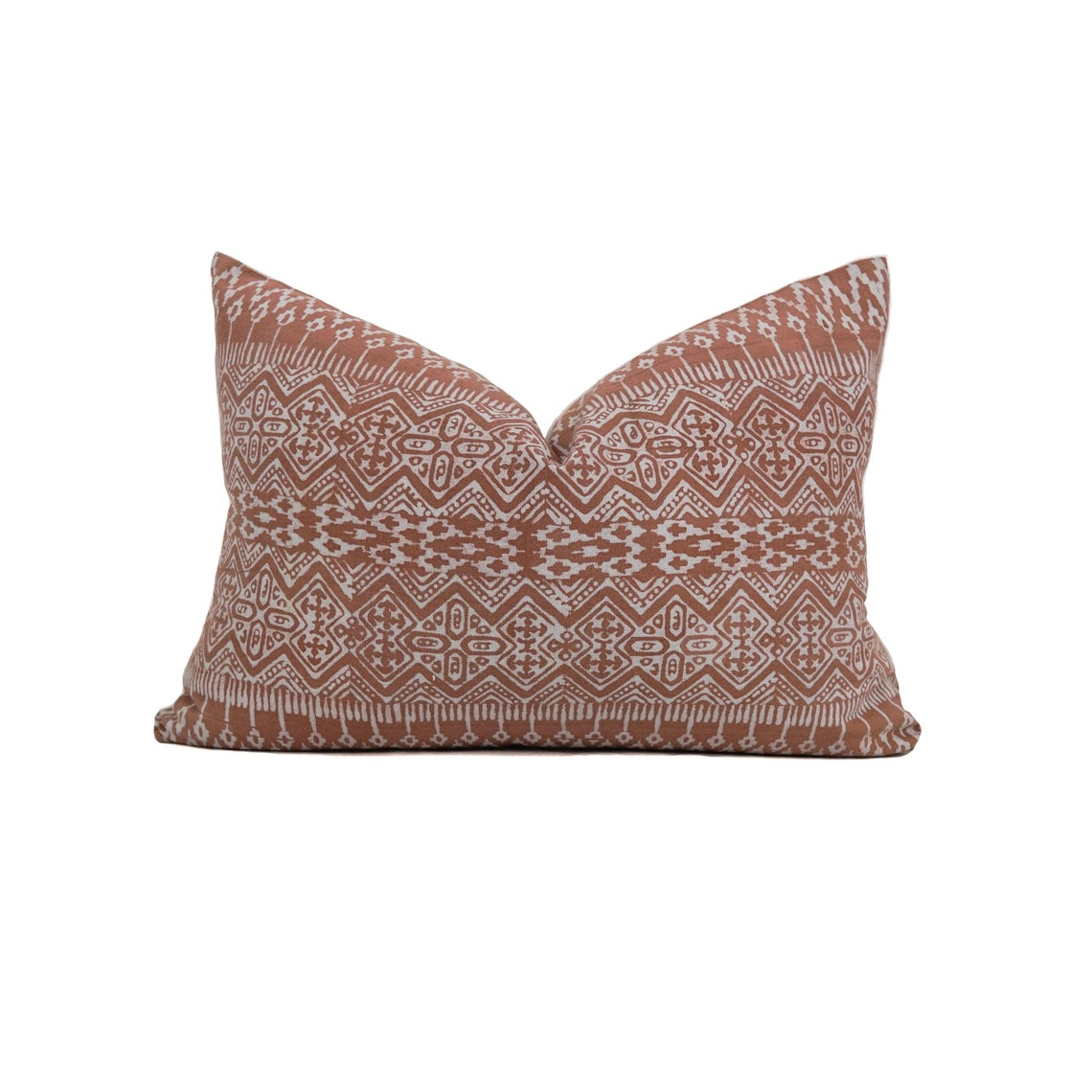 Chiang Mai Rust Batik Lumbar Pillow Cover Boho Rust Pillow | Etsy