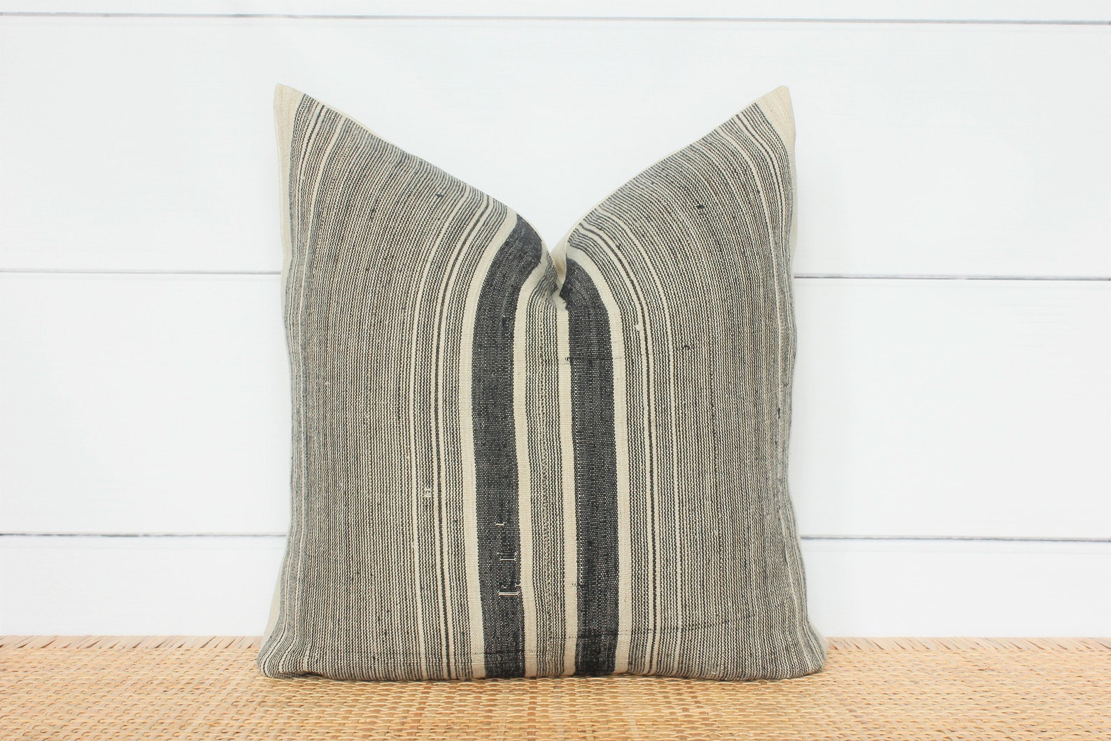 Vintage Hmong Stripe Pillow Cover: Modern Farmhouse Boho Decor - Etsy