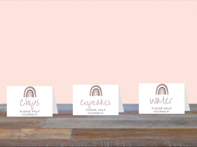 Editable Pink Boho Rainbow Shower Mega Party Pack for Canva - Etsy