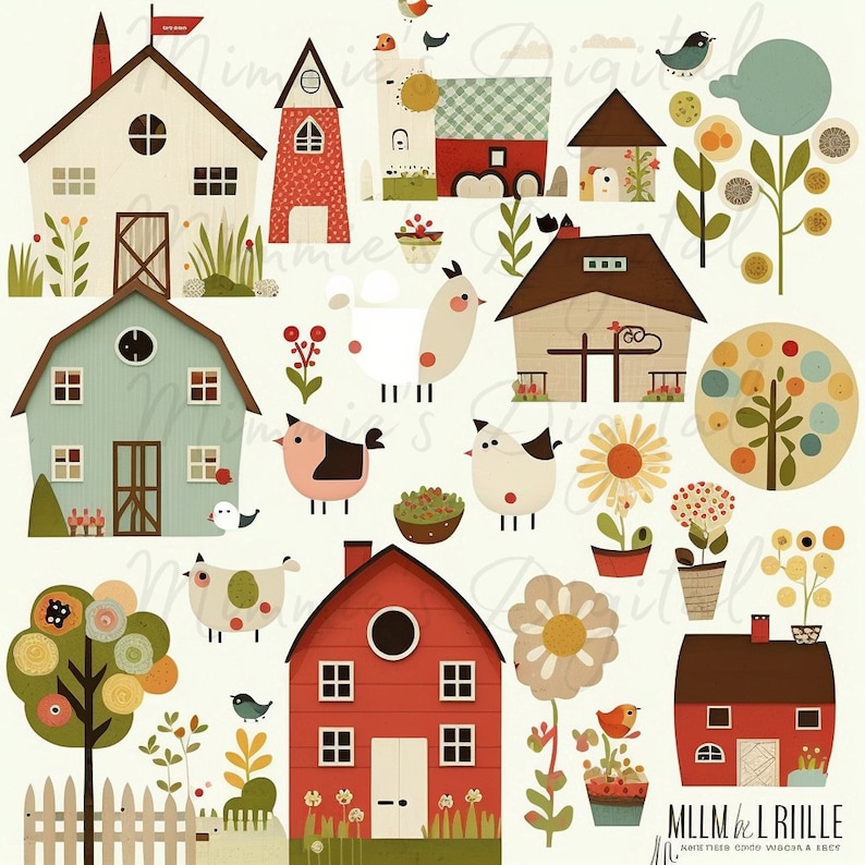 Farm Houses, Farming, Clip Art, 26 High Quality PNG Transparent Files ...