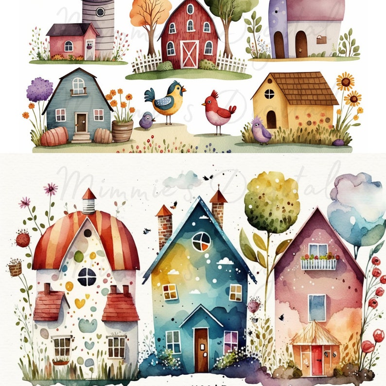 Farm Houses, Farming, Clip Art, 26 High Quality PNG Transparent Files ...