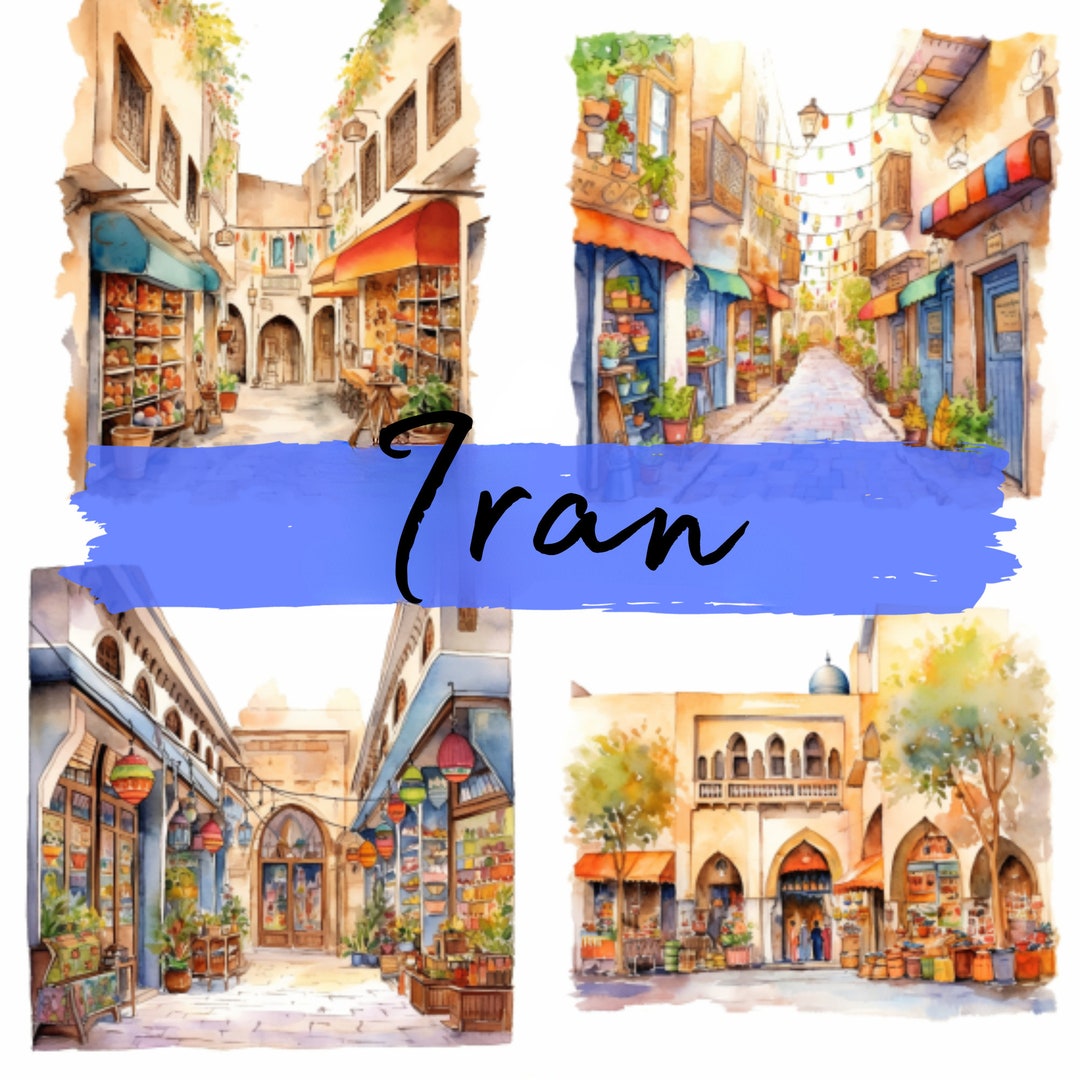 Houses of Iran, Watercolor Clipart, 16 High Quality PNG Transparent ...