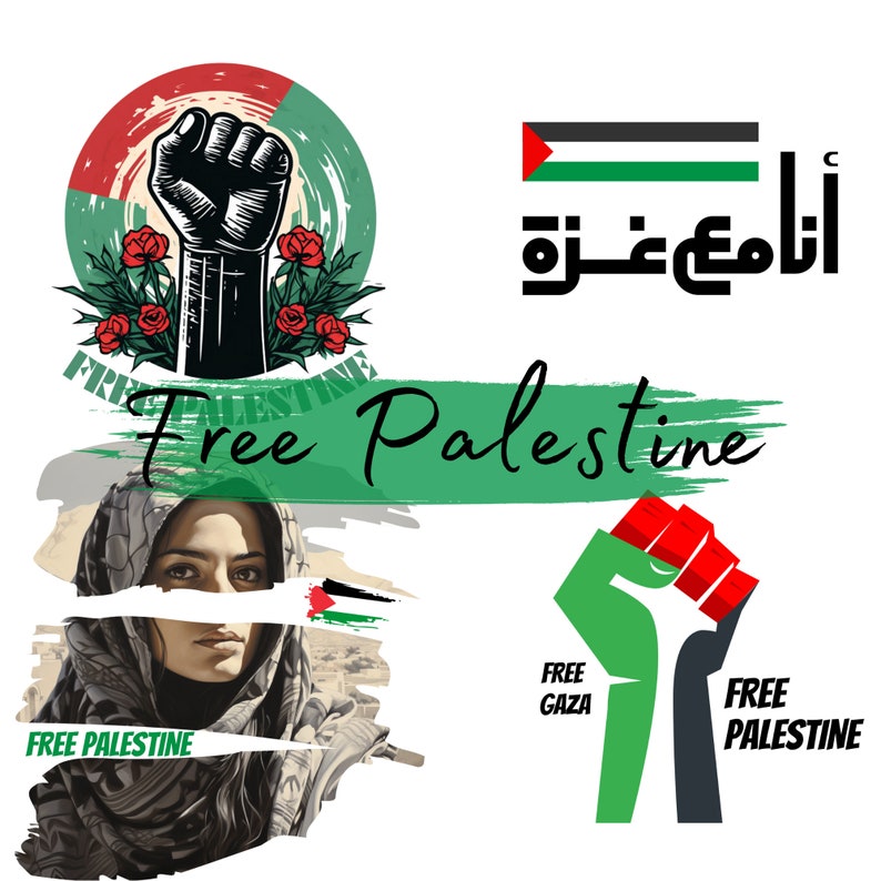 Palestine Bundle, Free Palestine and Jerusalem Clipart, 80+high Quality ...
