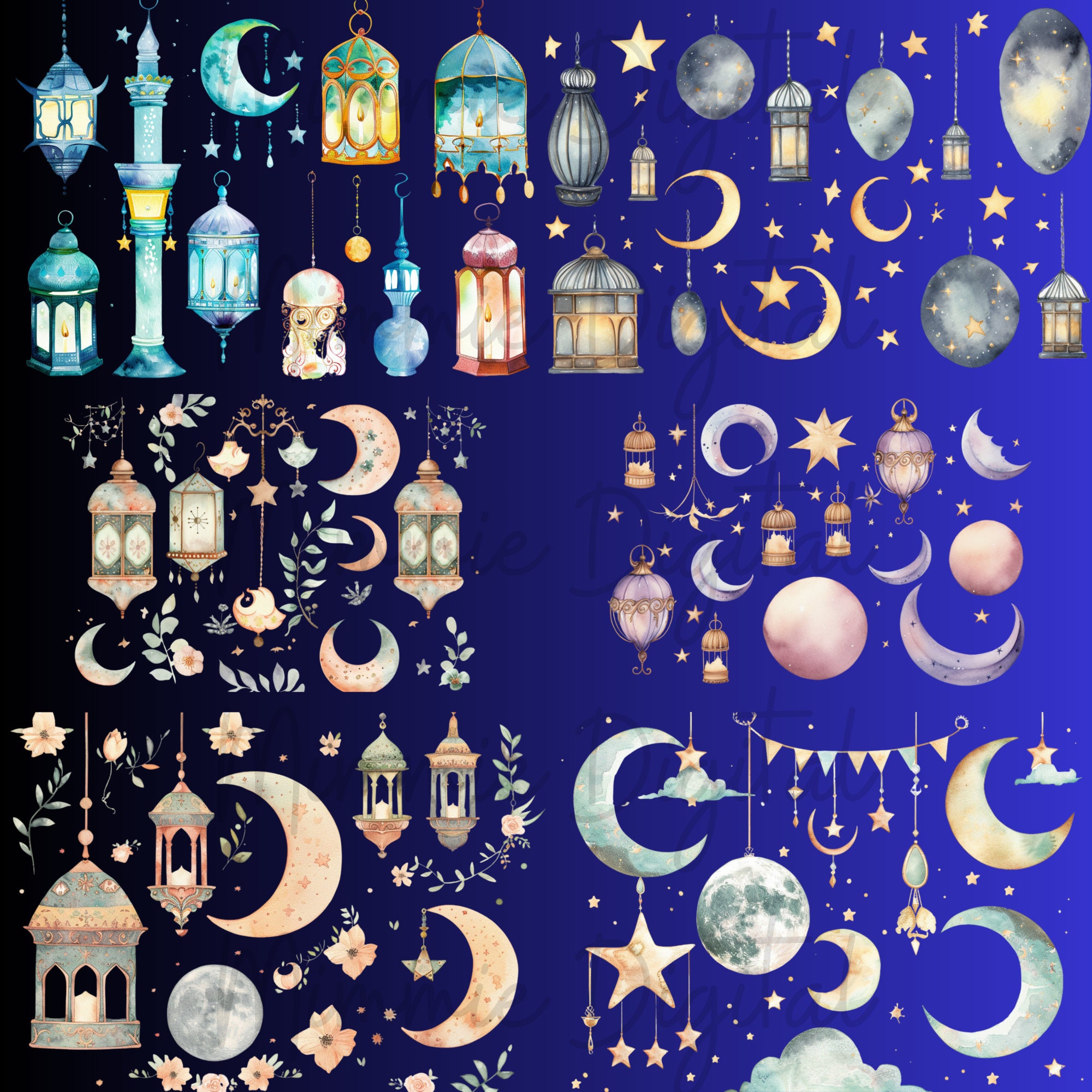 53 Ramadan Symbols Clipart, Ramadan Kareem Transparent Background Files ...