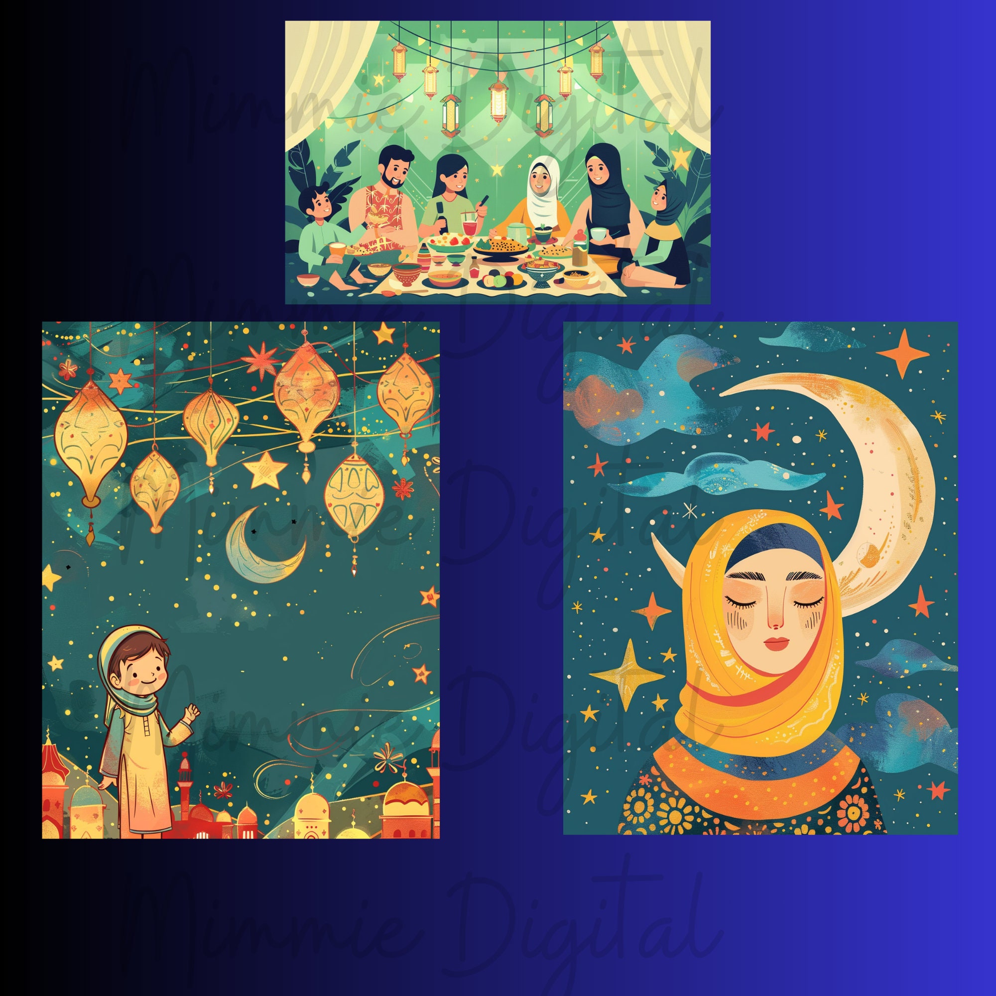 35 Cute Ramadan Children Clipart Files, Ramadan Kareem Clipart, Ramadan ...