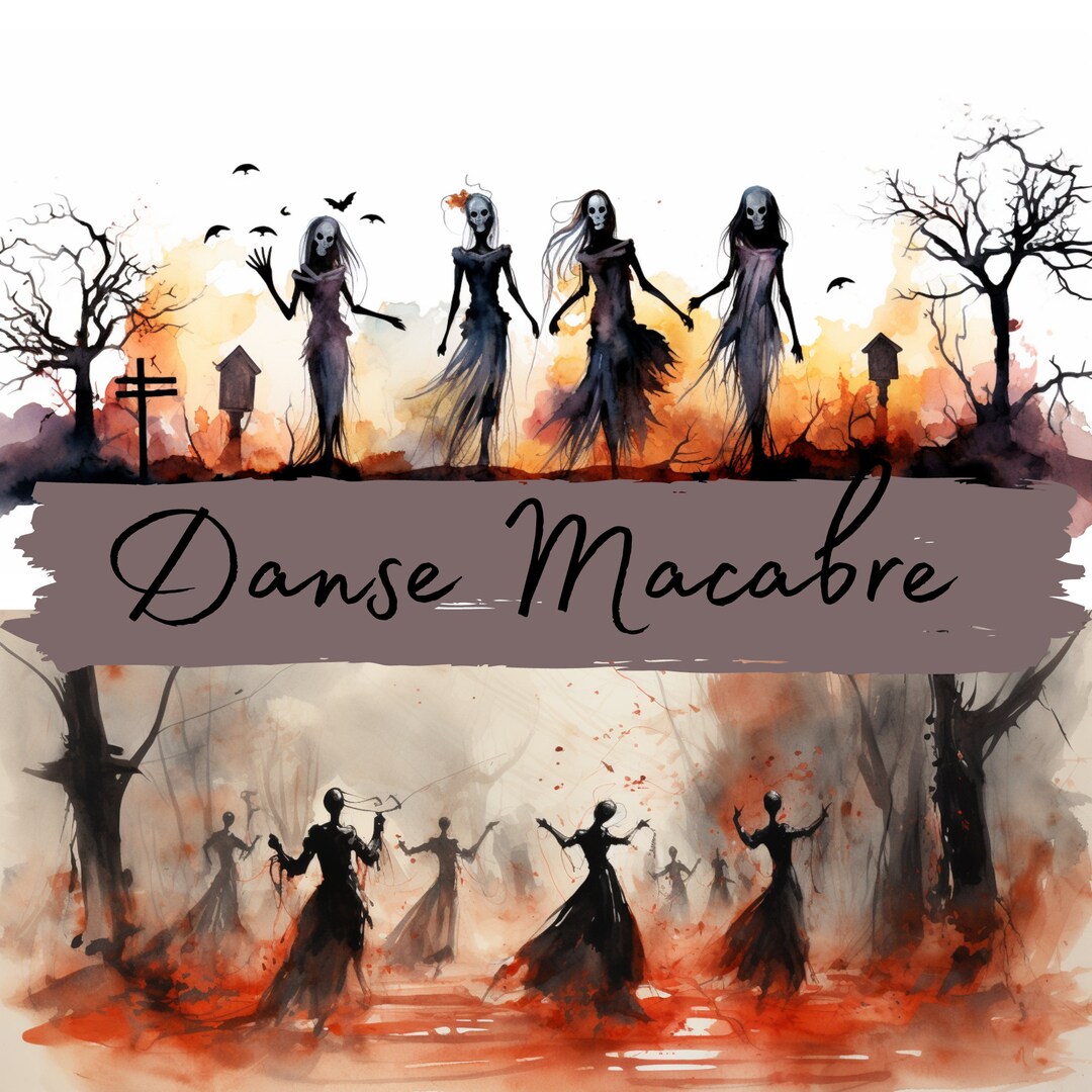 Danse Macabre, Clipart, 25 High Quality PNG Files, Spooky Art, Dark Art ...