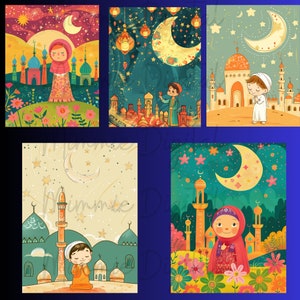 35 Cute Ramadan Children Clipart Files, Ramadan Kareem Clipart, Ramadan ...