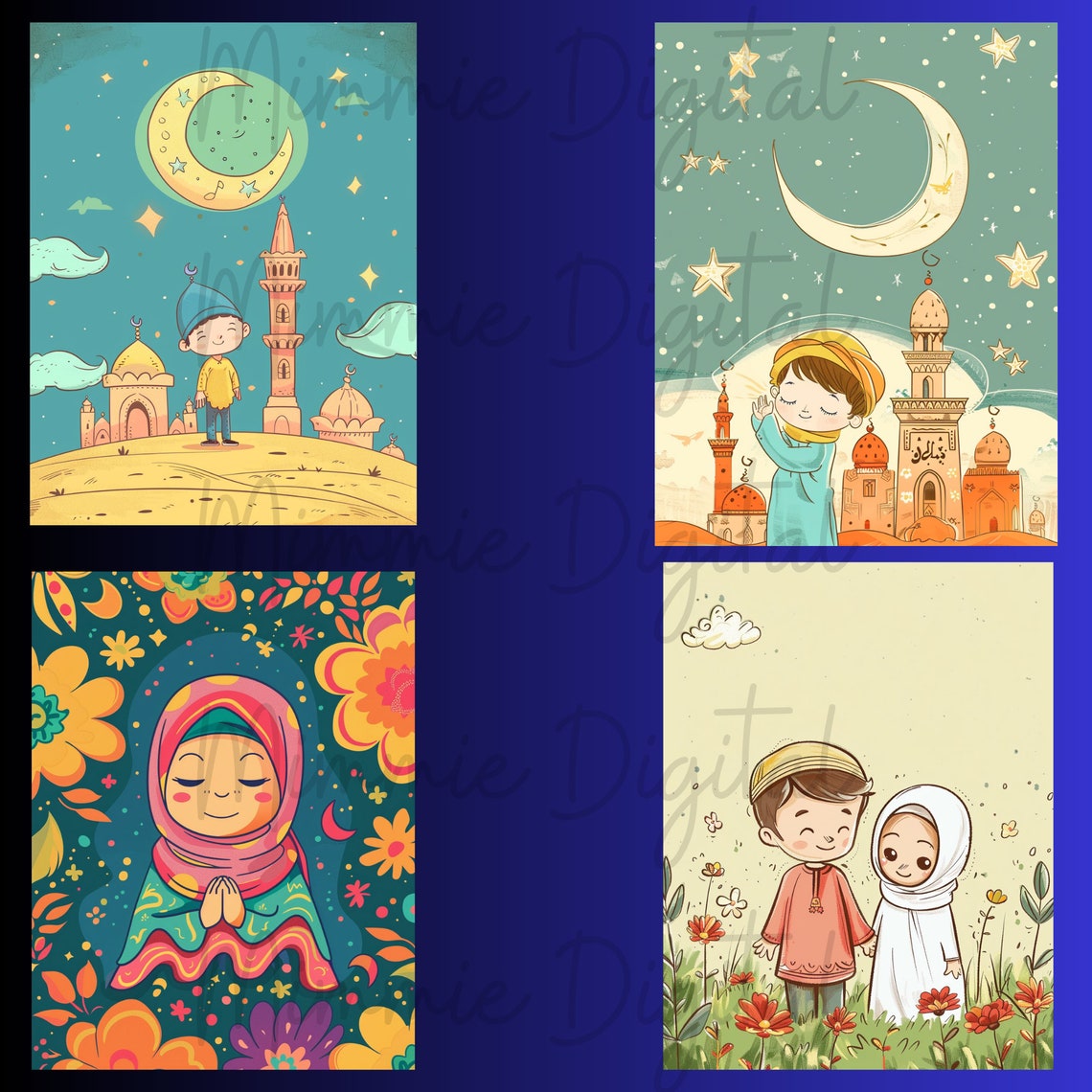 35 Cute Ramadan Children Clipart Files, Ramadan Kareem Clipart, Ramadan ...