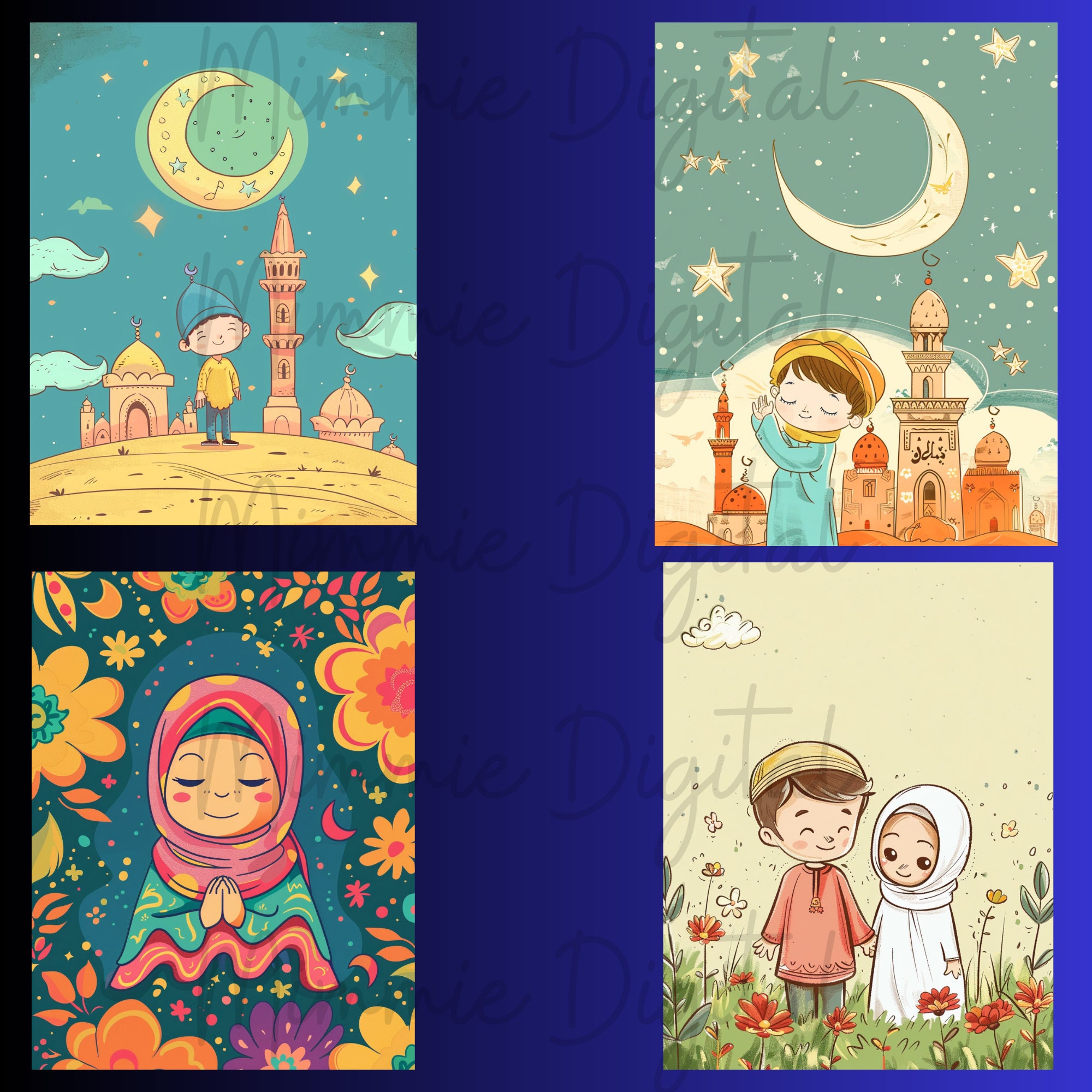 35 Cute Ramadan Children Clipart Files, Ramadan Kareem Clipart, Ramadan ...