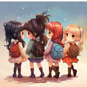 Back to School Bundle | 53 PNG Transparent Files | Cute School Pupils ...