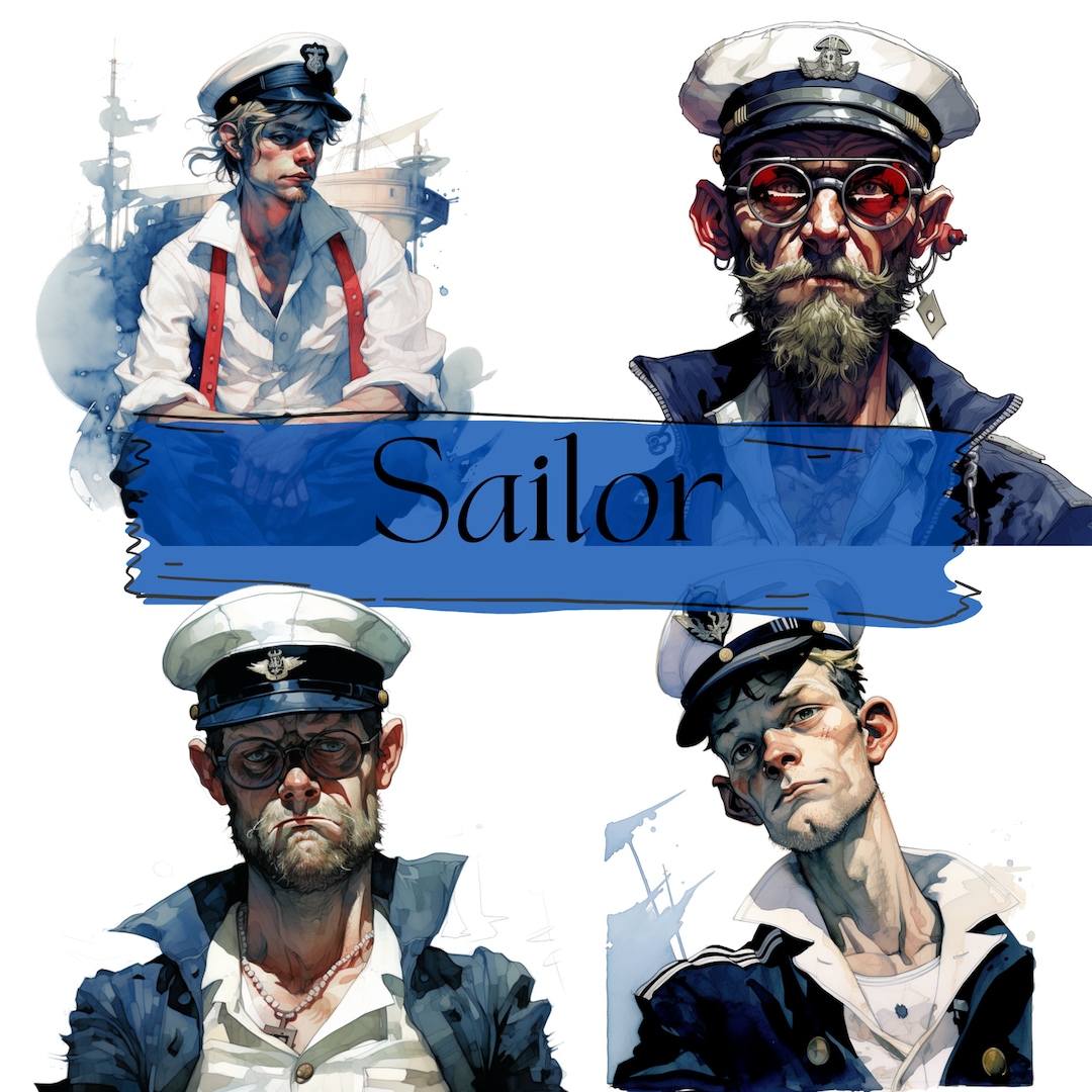 Sailor, Jobs/occupations, Commercial Use Sticker, 20 High Quality ...