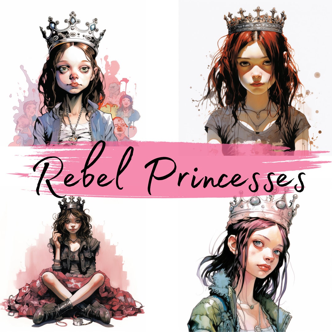 Rebel Princesses, Clipart, Watercolor, 19 High Quality PNG Transparent ...