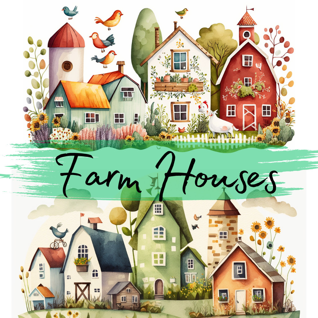 Farm Houses, Farming, Clip Art, 26 High Quality PNG Transparent Files ...