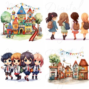 Back to School Bundle | 53 PNG Transparent Files | Cute School Pupils ...
