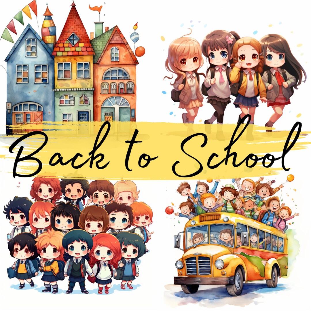 Back to School Bundle | 53 PNG Transparent Files | Cute School Pupils ...