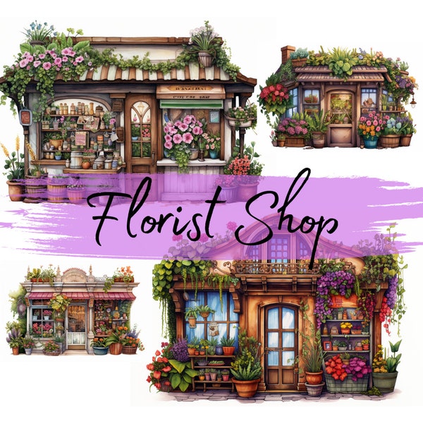 Florist Shop Clipart - Etsy