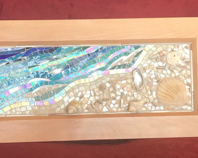 Stained Glass Mosaic Beach Scene - Etsy