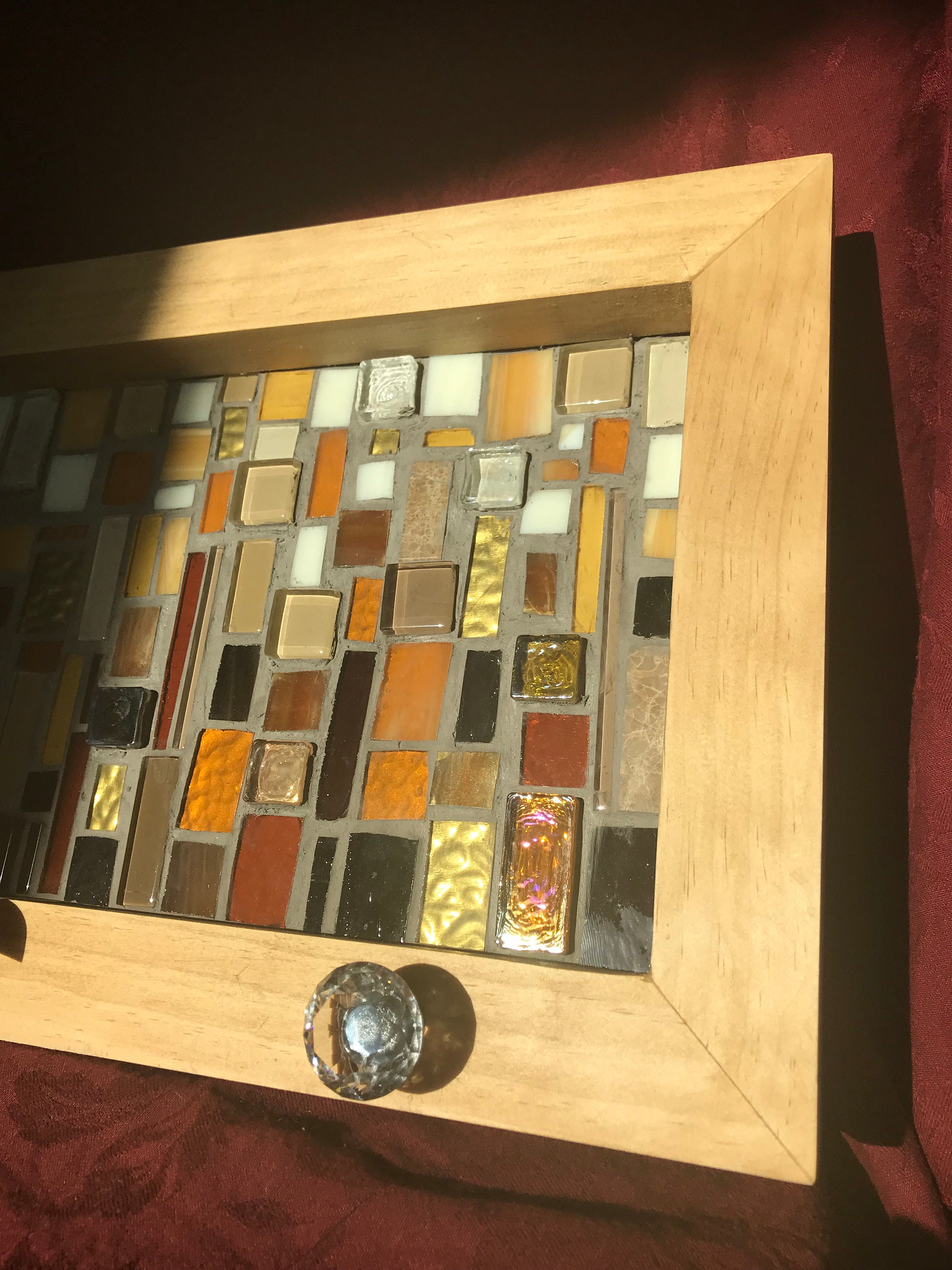 Stained Glass Ombre Mosaic With Hangers - Etsy