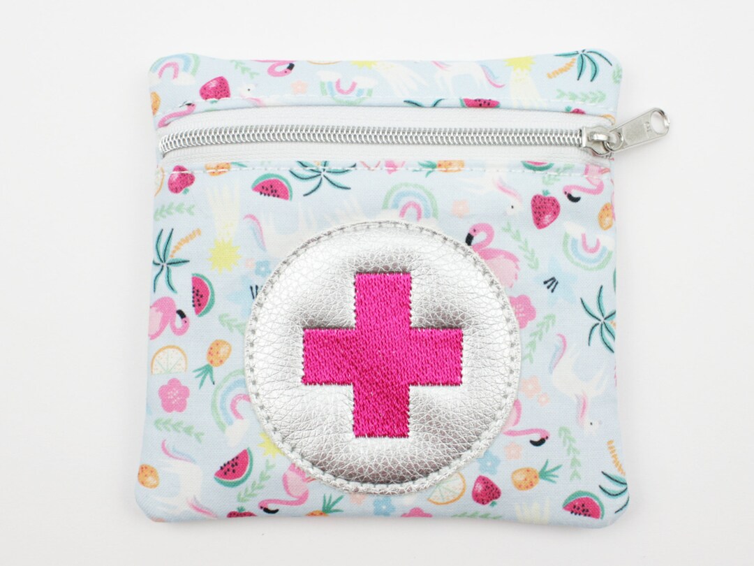 First Aid Bag Flamingos/unicorns Light Blue/pink 11 X 11 Cm - Etsy