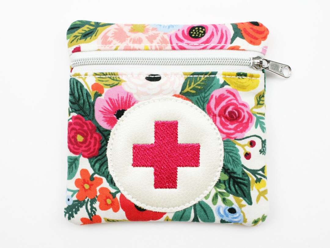 First-aid Bag Large Flowers Cream-white/multicolored 11 X - Etsy Israel