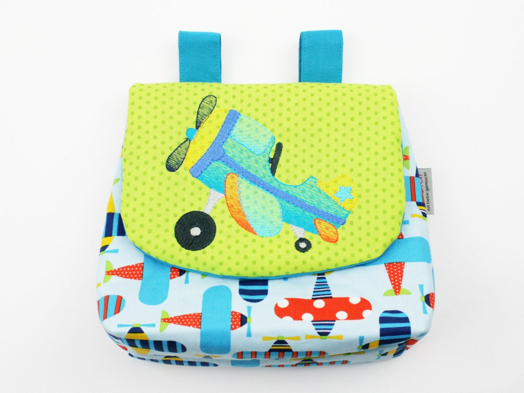 Handlebar Bag/pannier Airplane Green/turquoise - Etsy