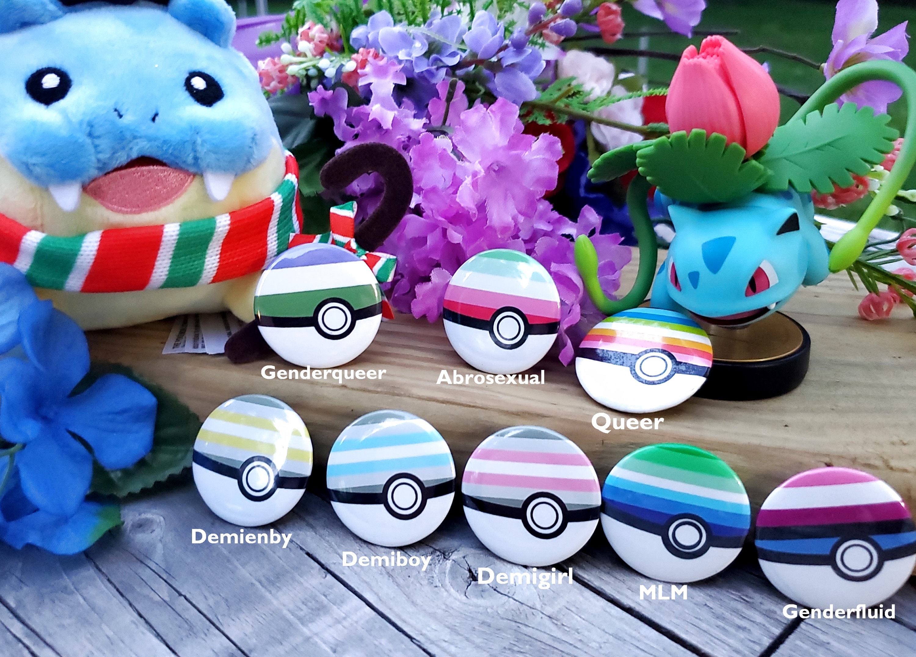 Pride Pokeball Buttons LGBT Pokemon Badge - Etsy