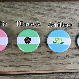 Sapphic, Achillean, Diamoric, Saphilean, Pride Flag 1.25 Inch ...