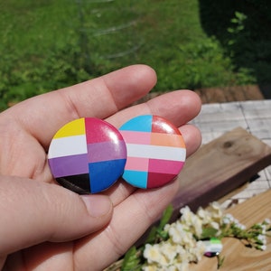 Double Pride Flag Buttons SMALL 1.25 Inch - Etsy