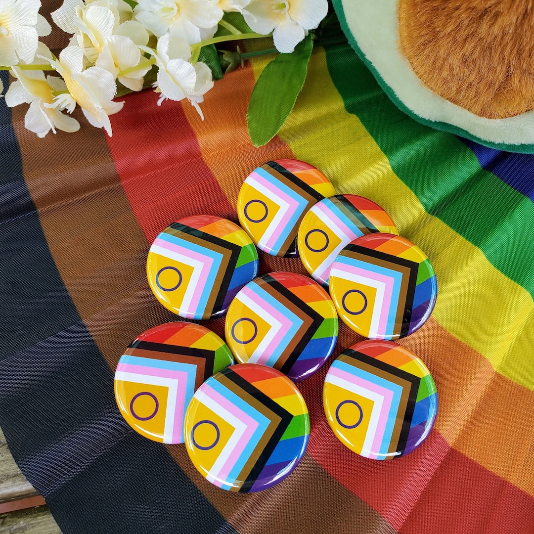 Intersex-inclusive Progress Pride Flag Accessories 1.25 Inch - Pins ...