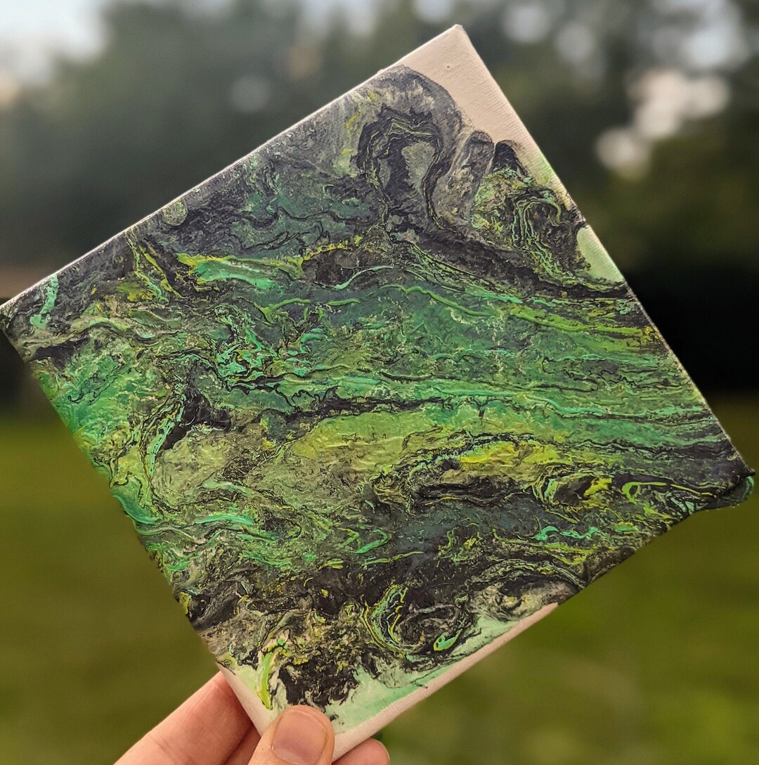 Radioactive Small 6x6 Fluid Painting - Etsy