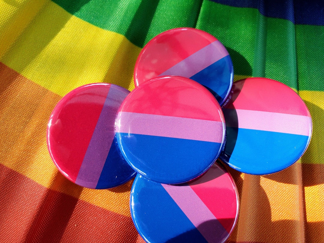 Bisexual Pride Flag 1.25 Inch Accessories - Pins, Magnets, Keychains ...