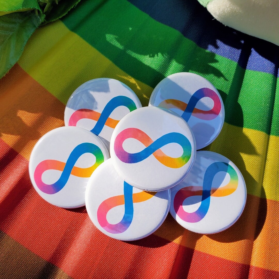 Neurodivergent Infinity Flag 1.25 Inch Accessories - Pins, Magnets ...