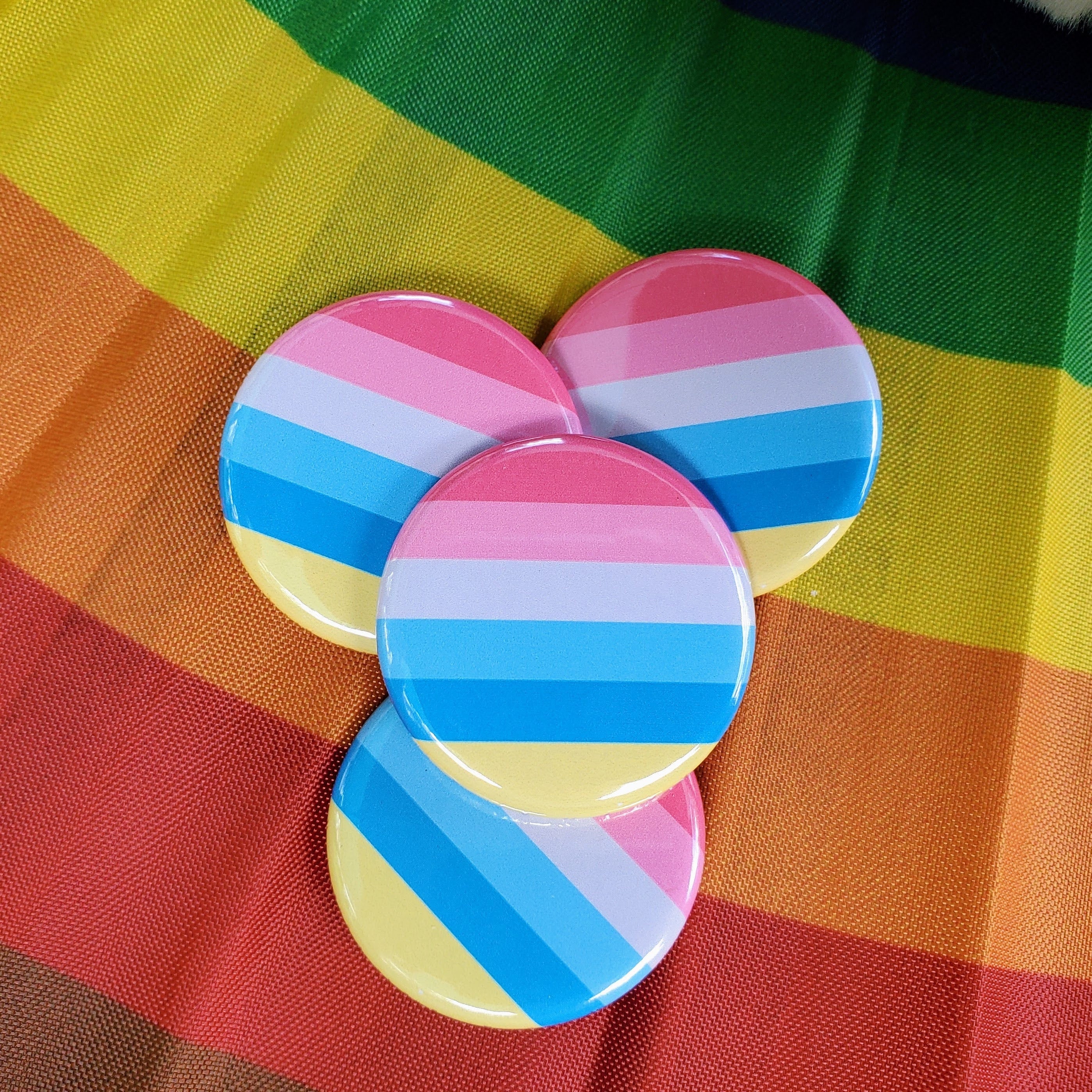 Genderflux Pride Flag 1.25 Inch Accessories - Pins, Magnets, Keychains ...